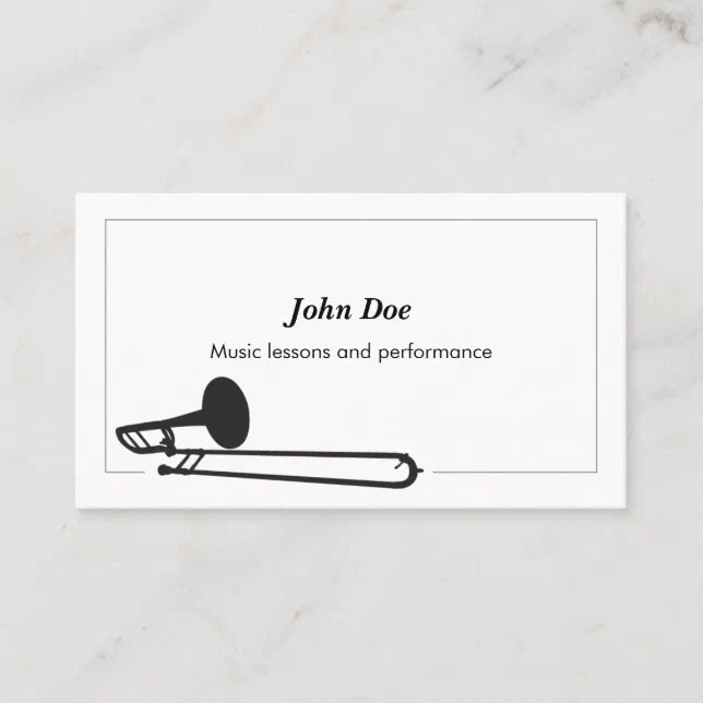 Trombone Business Card | Zazzle
