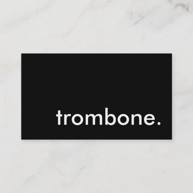 trombone. business card | Zazzle
