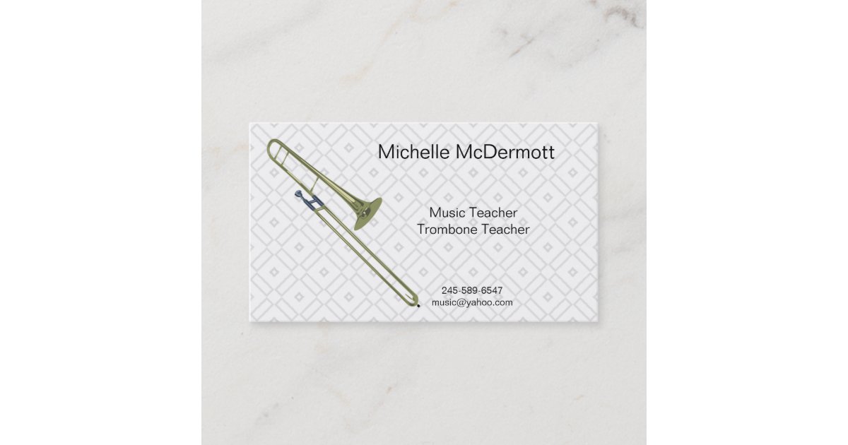 Trombone Business Card | Zazzle