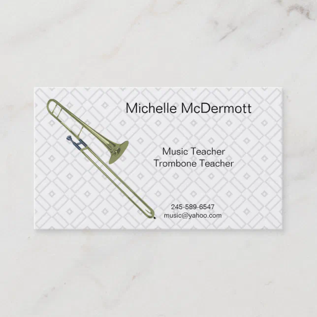 Trombone Business Card | Zazzle