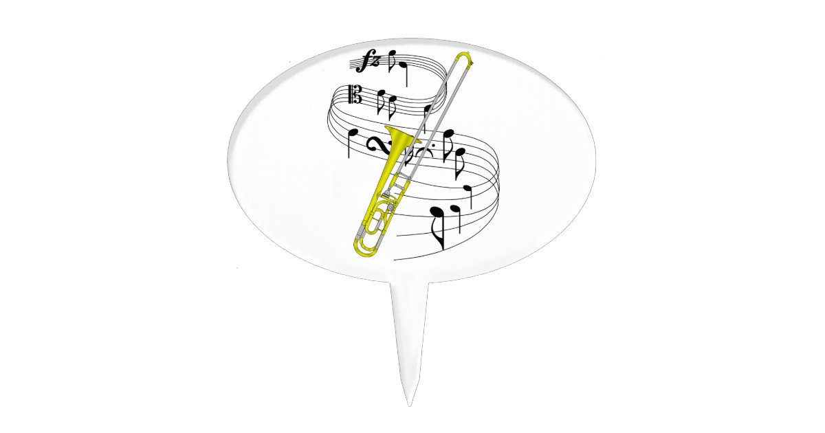 Trombone Cake Topper | Zazzle