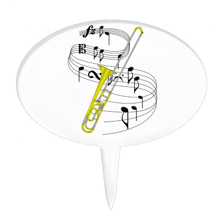 Trombone Cake Topper | Zazzle