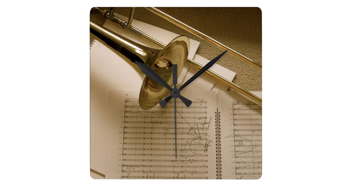 Trombone clock | Zazzle.com