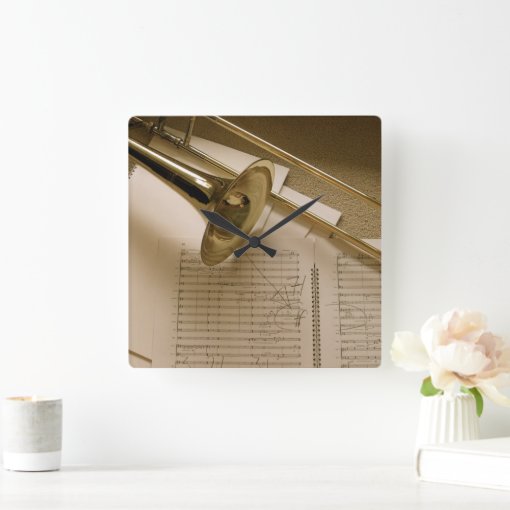 Trombone clock | Zazzle