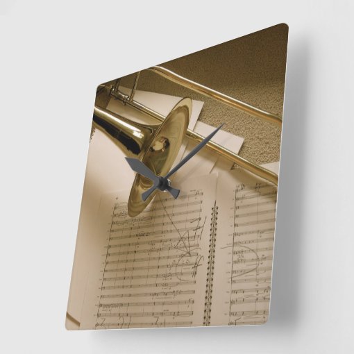 Trombone clock | Zazzle