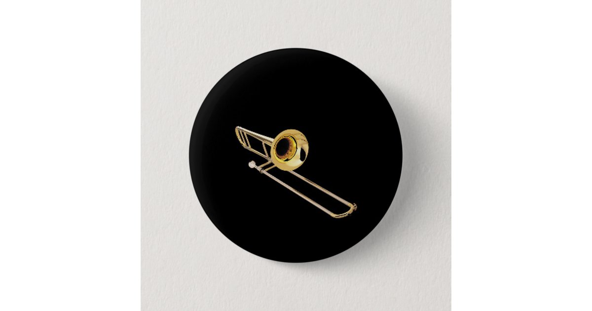 "Trombone" design gifts and products Pinback Button | Zazzle