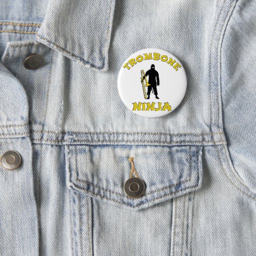 Trombone Ninja Pinback Button | Zazzle