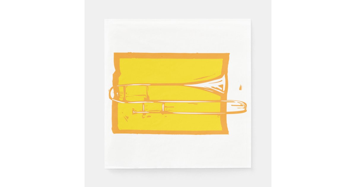 Trombone Paper Napkins | Zazzle