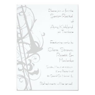 Senior Recital Invitations | Zazzle