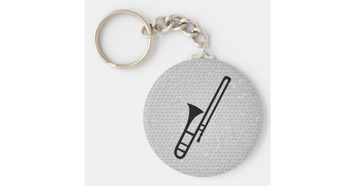 Trombone silhouette keychain | Zazzle.com
