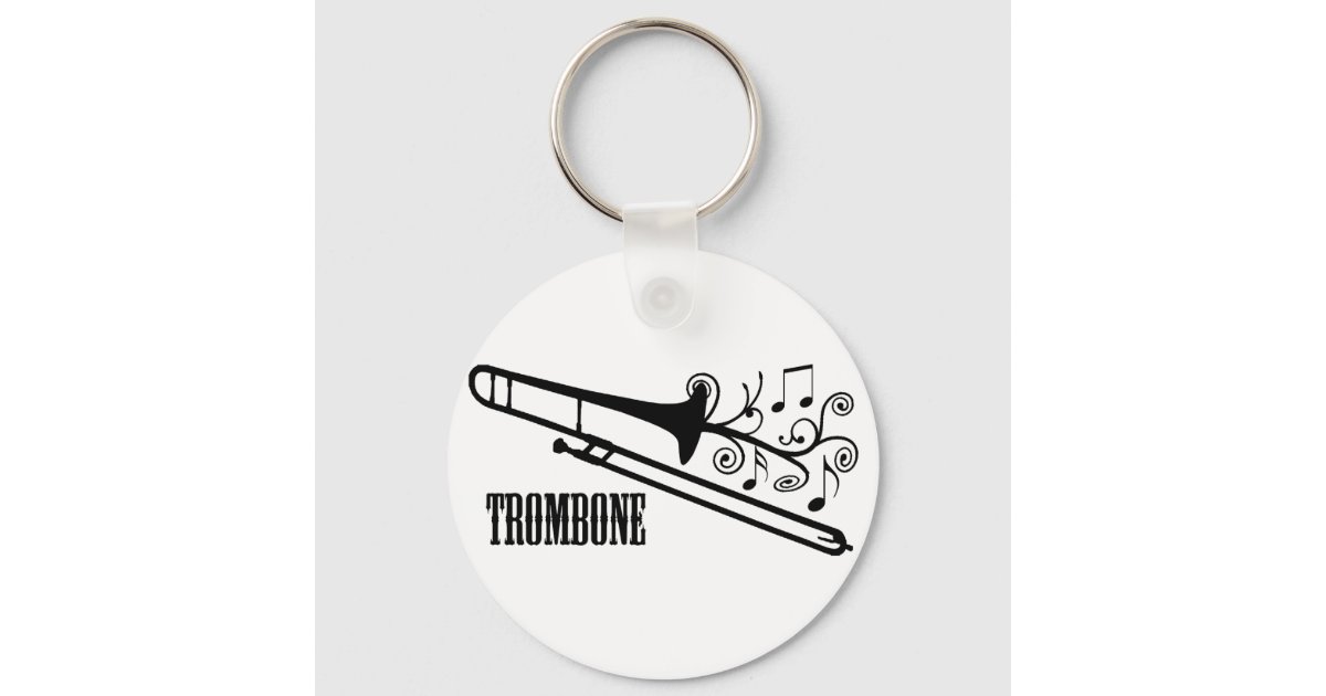 Trombone Vector Design Keychain | Zazzle