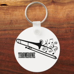 Trombone Vector Design Keychain | Zazzle