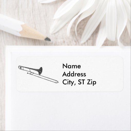 Trombone Word Cloud Label | Zazzle