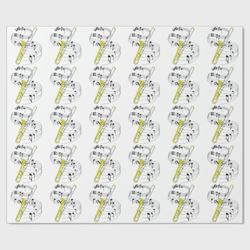 Trombone Wrapping Paper | Zazzle