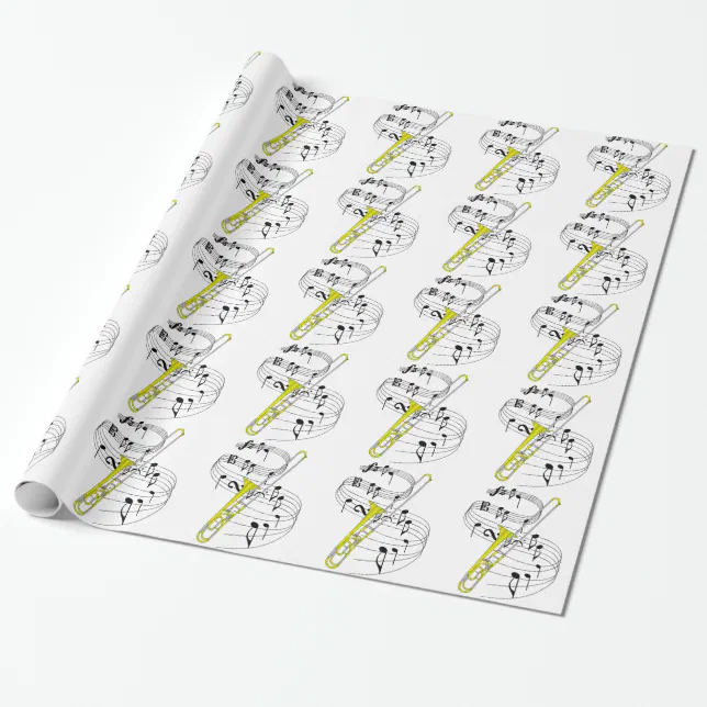 Trombone Wrapping Paper | Zazzle