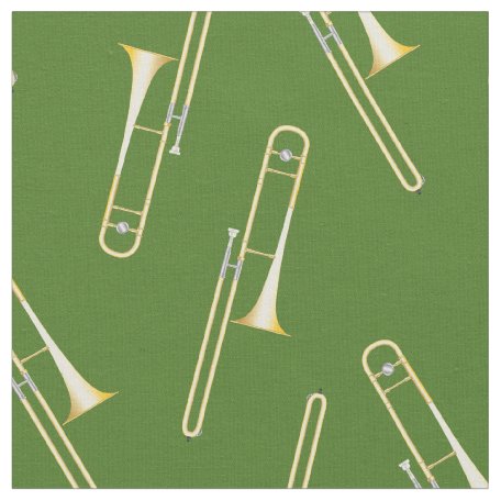 Trombones Music Musician Room Decor Red Fabric | Zazzle
