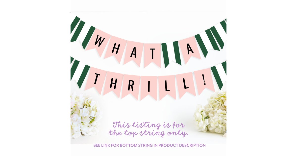 Troop Beverly Hills "What a Thrill" String 1 Bunting Flags | Zazzle