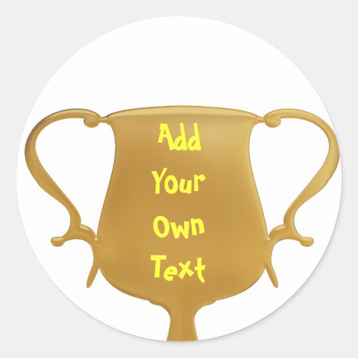 Trophy Classic Round Sticker | Zazzle.com