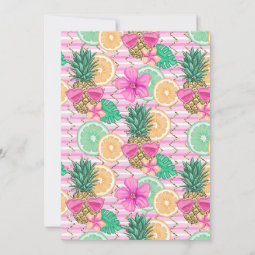 Tropic Like It's Hot Pineapple Tropical Birthday Invitation | Zazzle