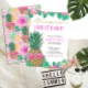 Tropic Like It's Hot Pineapple Tropical Birthday Invitation | Zazzle