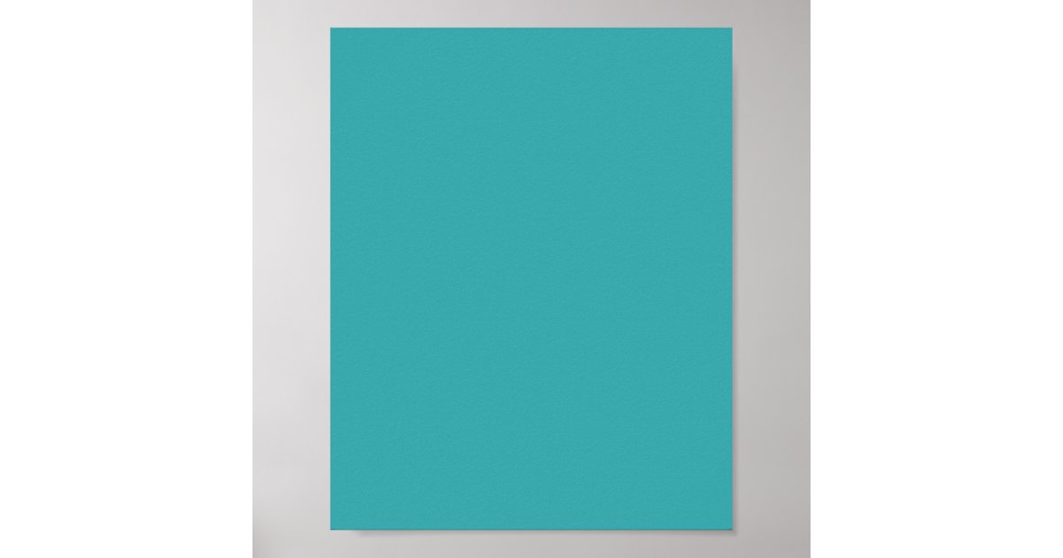 Tropical Aqua / Turquoise Solid Color SW 6767 Poster | Zazzle