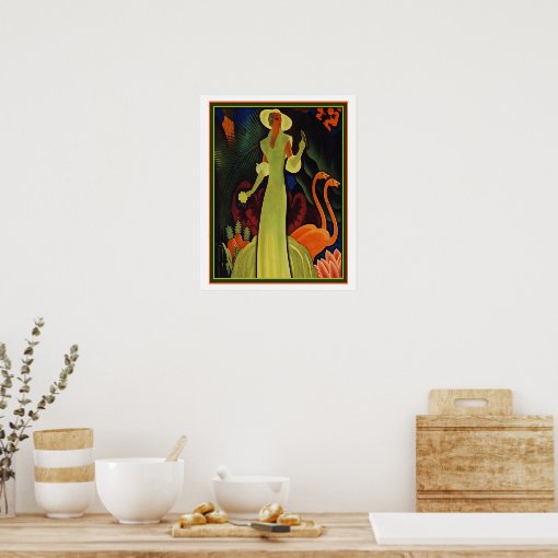 Tropical Art Deco Print by William P. Welsh 16x20 | Zazzle