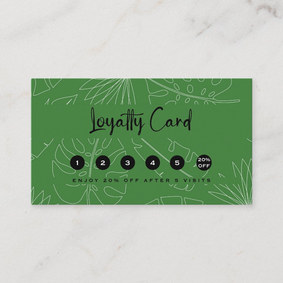 Tropical Auto Detailing Service Loyalty Card | Zazzle