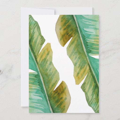 Tropical Banana Leaf Wedding Invitation | Zazzle