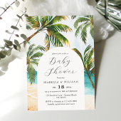 Tropical Beach Baby Shower Invitation | Zazzle