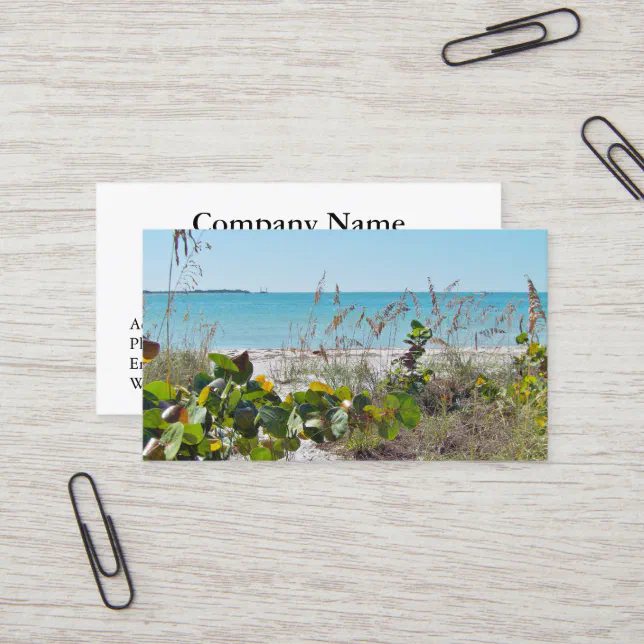 Tropical Beach Business Card | Zazzle
