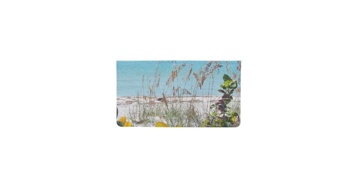 Tropical Beach Checkbook Cover | Zazzle