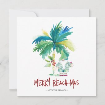 Tropical Beach Christmas Cards | Zazzle