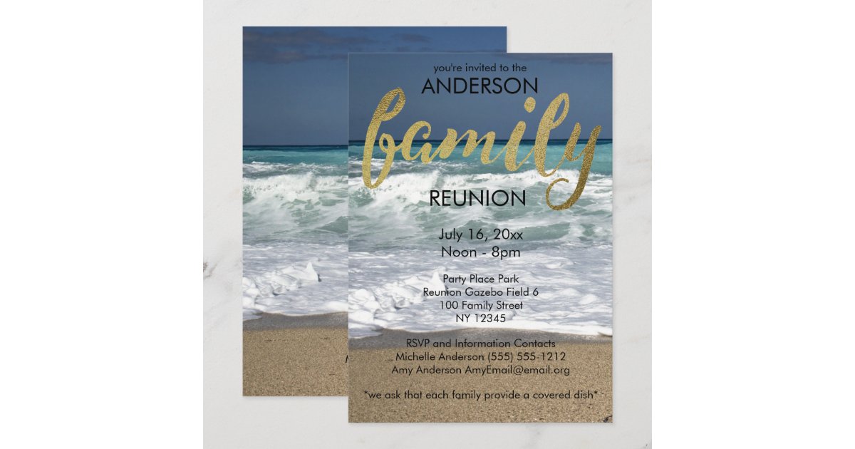 Tropical Beach Family Reunion Invitation | Zazzle