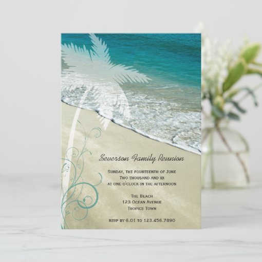 Tropical Beach Family Reunion Invitation | Zazzle