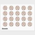 Tropical Beach Floral Greenery Foliage Bridal Classic Round Sticker ...
