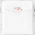Tropical Beach Flowers Wedding Classic Round Sticker | Zazzle