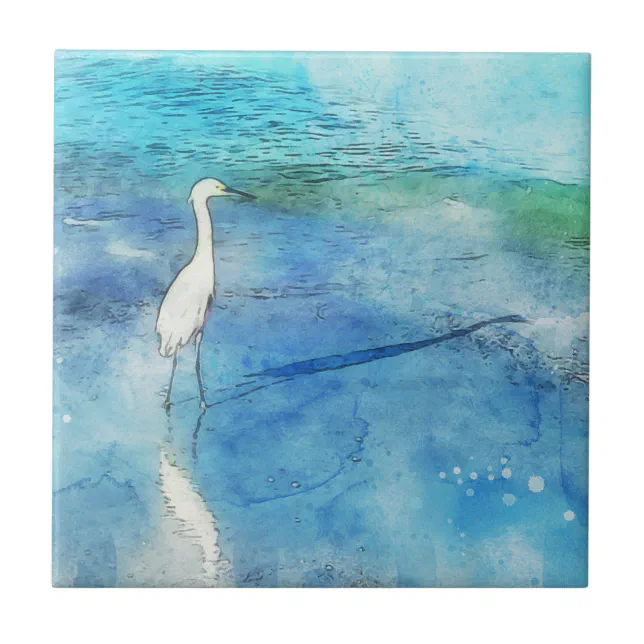 Tropical Beach in Teal Aqua Turquoise Blue Ceramic Tile | Zazzle