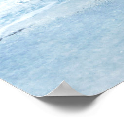 Tropical Beach in Teal Aqua Turquoise Blue Quote Poster | Zazzle