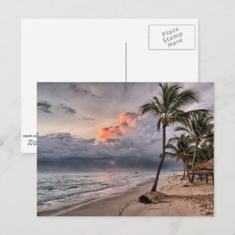 Tropical beach in the Caribbean Postcard | Zazzle