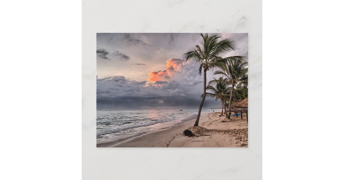 Tropical beach in the Caribbean Postcard | Zazzle