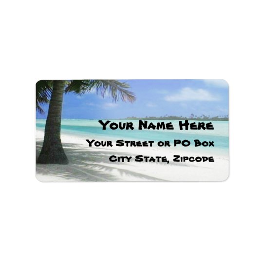 Tropical Beach Label | Zazzle.com
