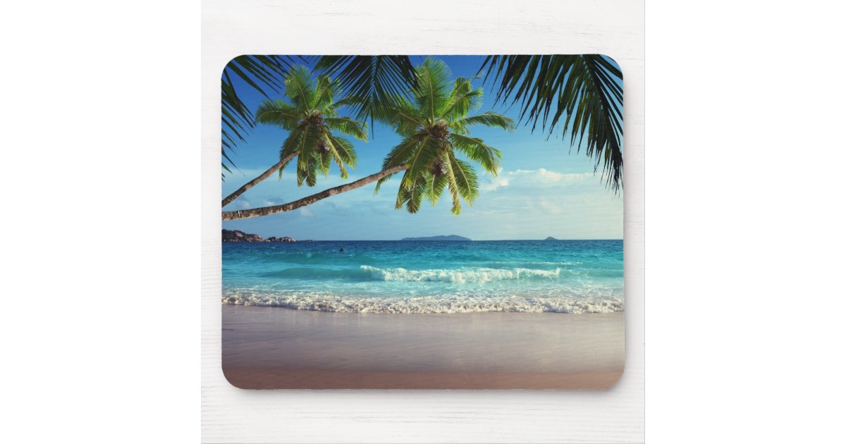 Tropical Beach Mouse Pad | Zazzle