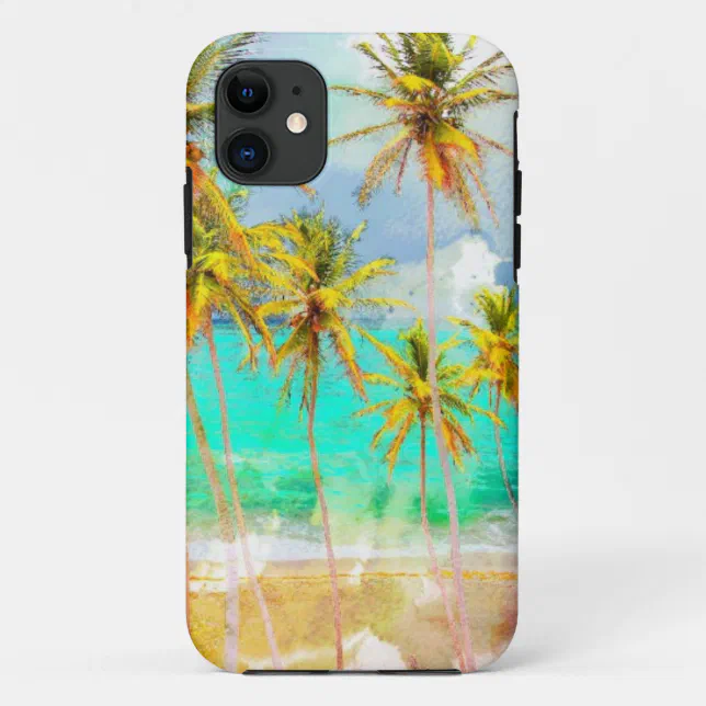 Tropical Beach Ocean Custom iPhone Case | Zazzle