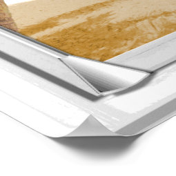 Tropical Beach Ocean View Fake Window With Blinds Poster | Zazzle