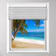 Tropical Beach Ocean View Fake Window With Blinds Poster | Zazzle