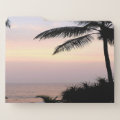 Tropical Beach, Palm,Sunset File Folder | Zazzle
