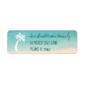 Tropical Beach Palm Tree Handwriting Typography Label | Zazzle