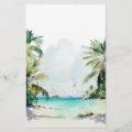 Tropical Beach Palm Trees Bridal Bingo Game | Zazzle