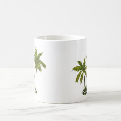 Tropical Beach Palm Trees Coffee Mug | Zazzle