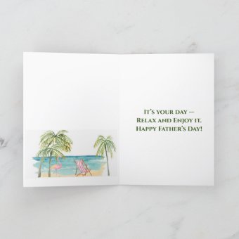 Tropical Beach Palm Trees Perfect Father’s Day Card | Zazzle